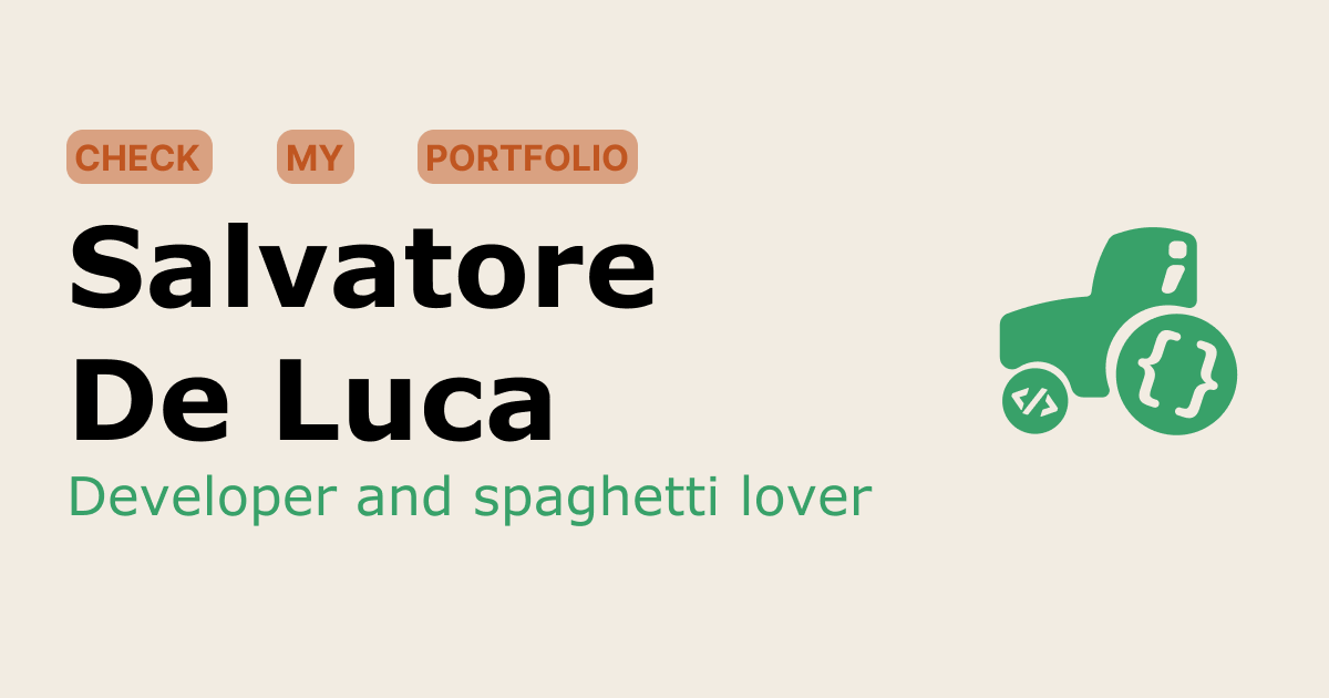 Salvatore De Luca | Mobile & FullStack Developer | Portfolio